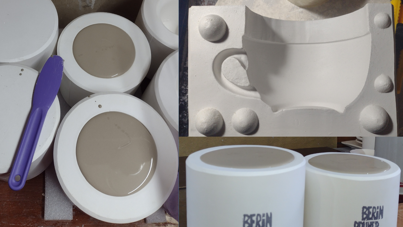 Cómo trabajar con barbotina en un molde de yeso